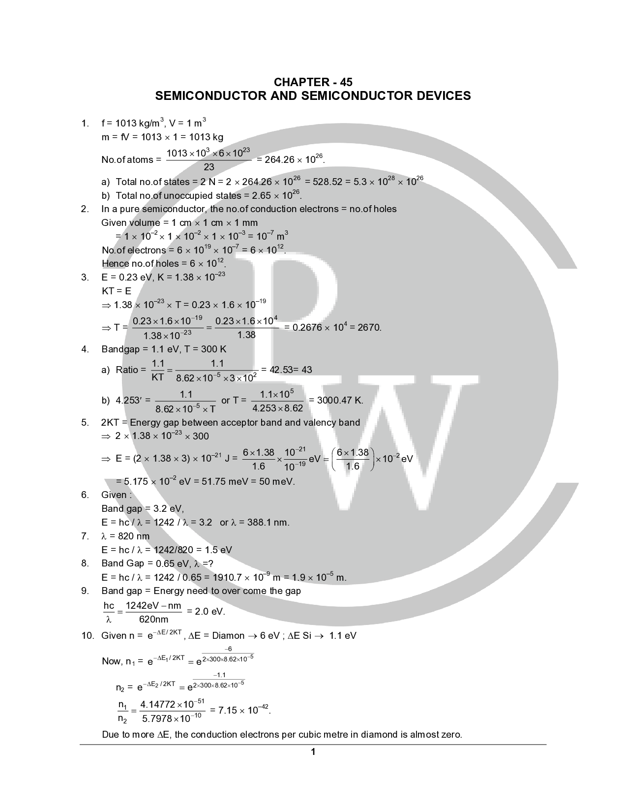HC Verma Class 12 Physics Part-2 Solutions for Chapter 45 | PW