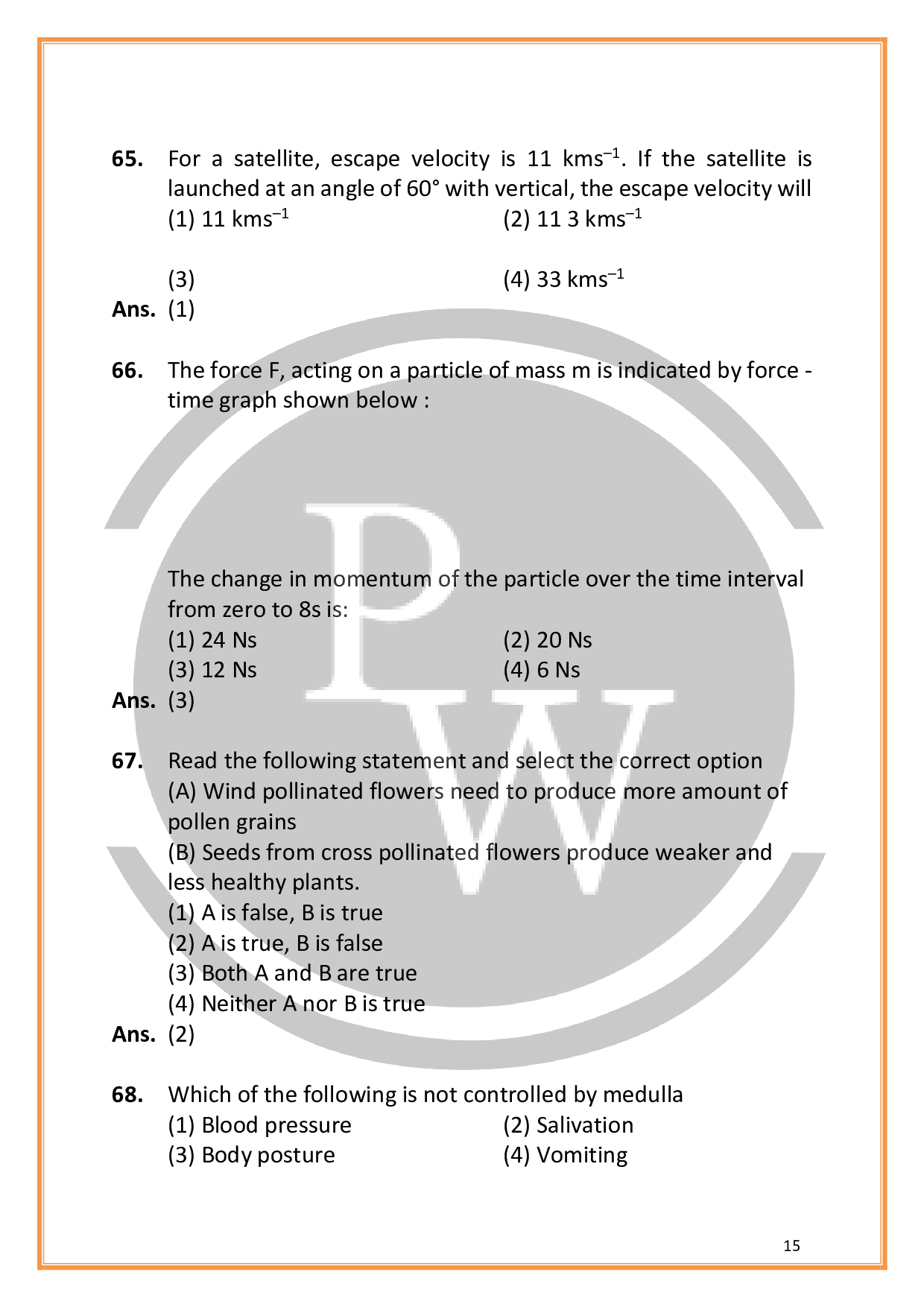 SAT|Chandigarh Question Papers 2020-21|NTSE| Physics wallah