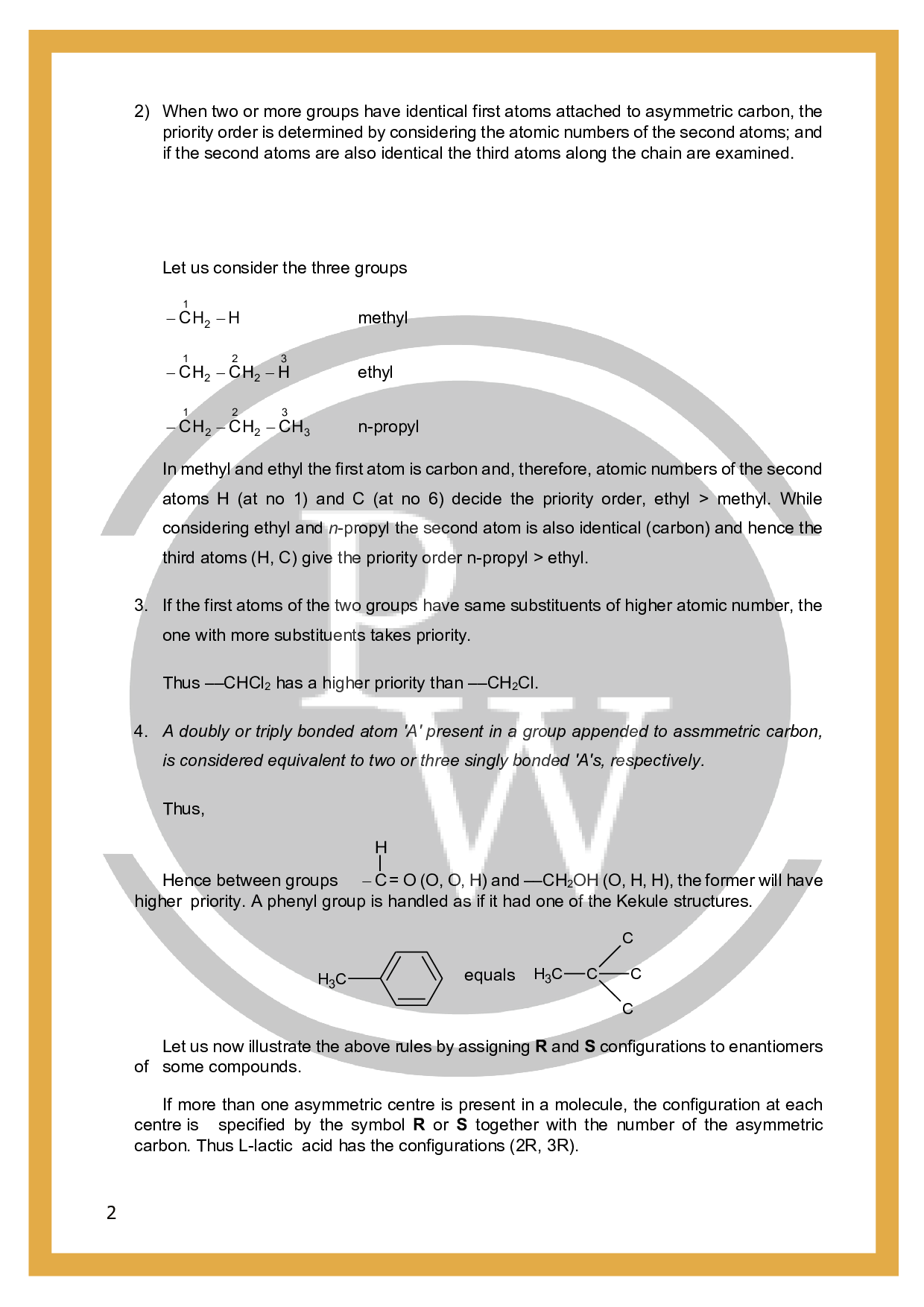 R and S configuration trick| PW