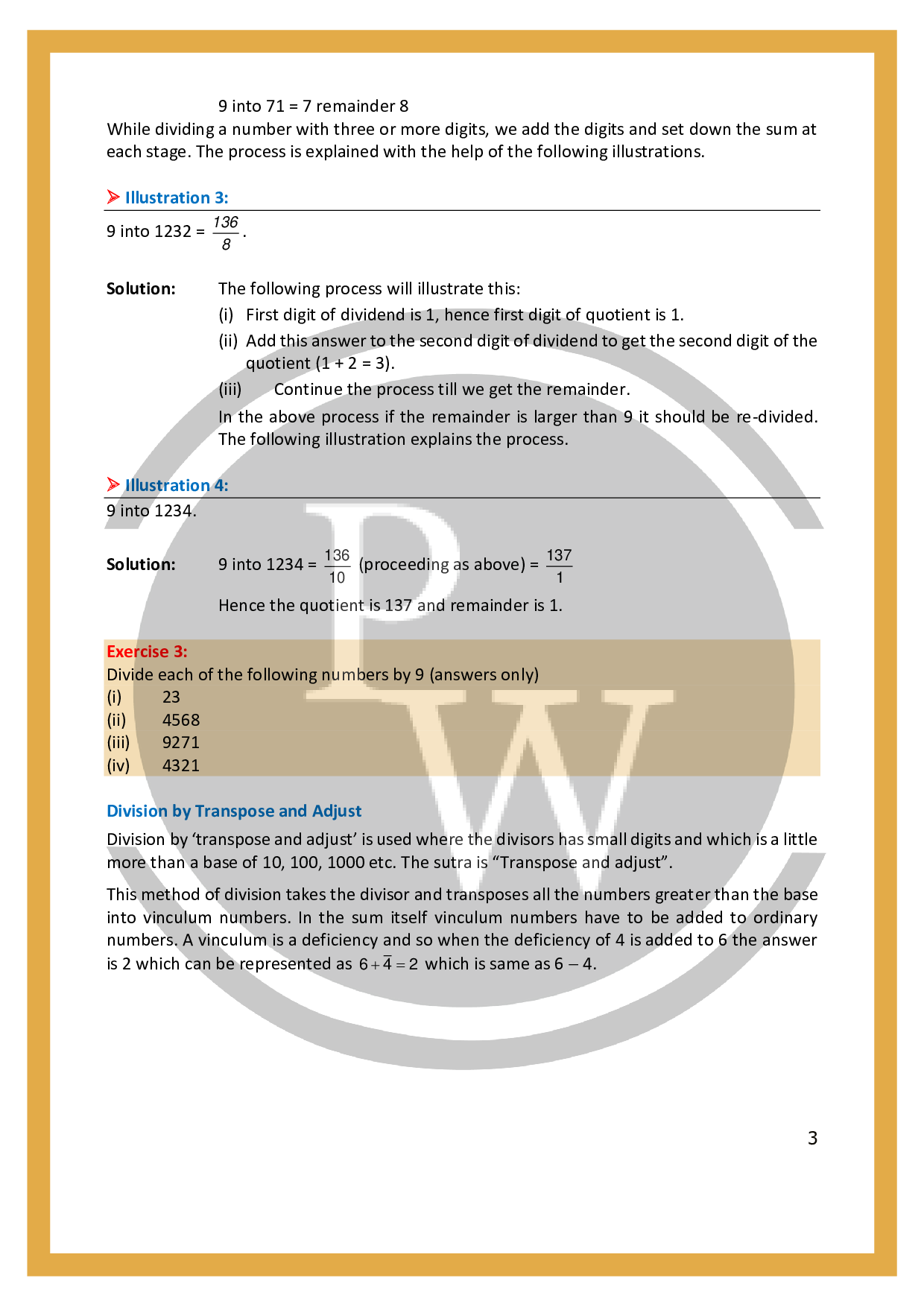 Vedic Maths Tips & Trick for-Division by Nikhilam