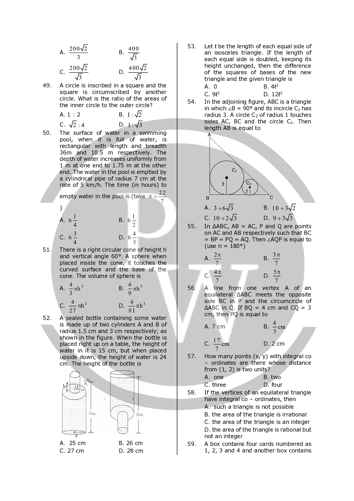 NTSE Previous Year Papers | NTSE-Stage-2 SAT-2018 pdf| Physics wallah