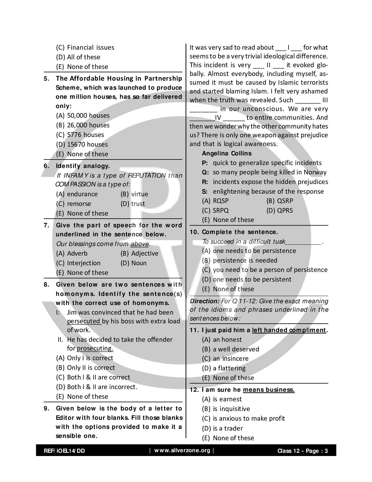 IOEL 2015 Question paper for class 12| Physics wallah