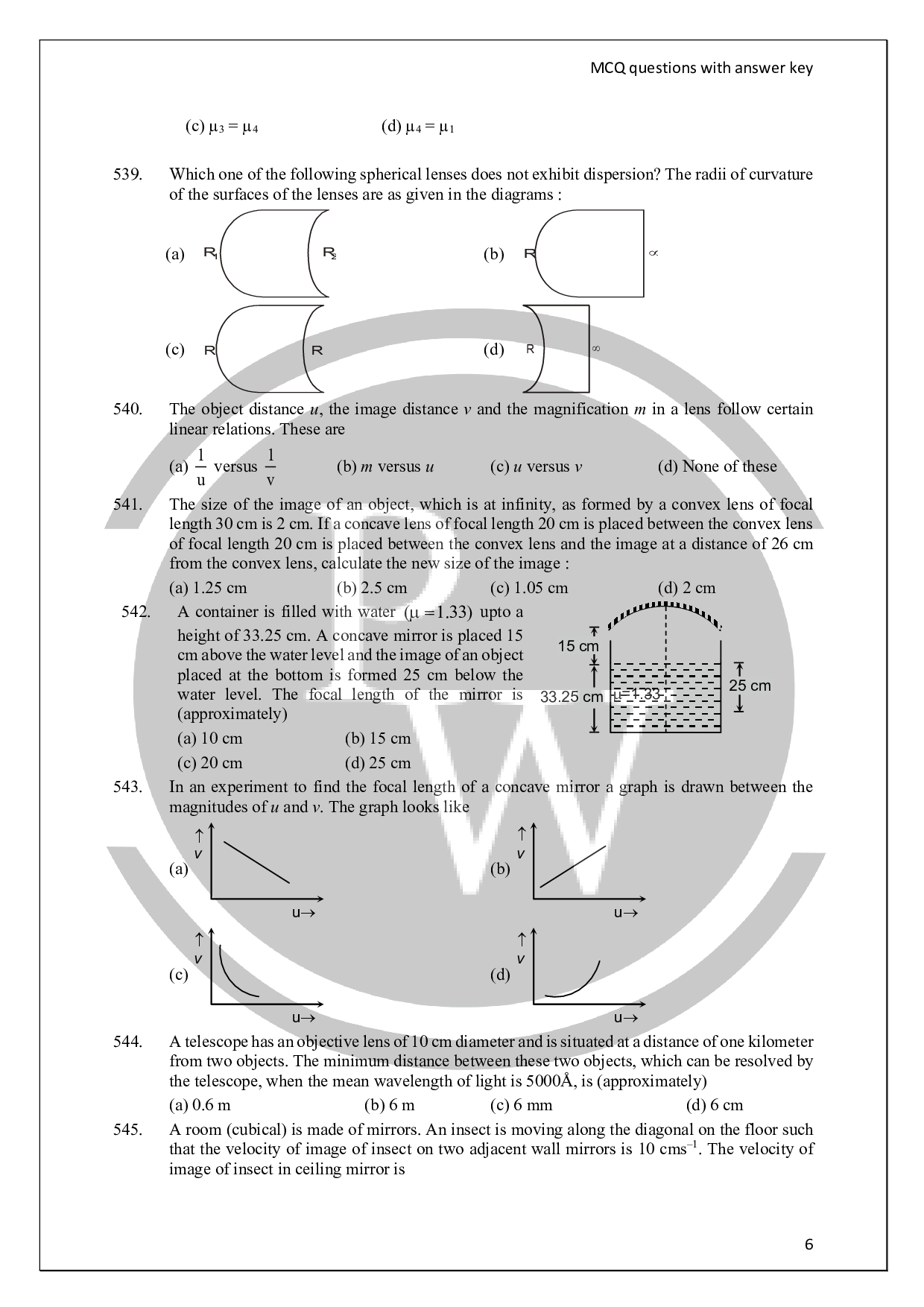 Optics Questions | Optics Problem |Physics Wallah