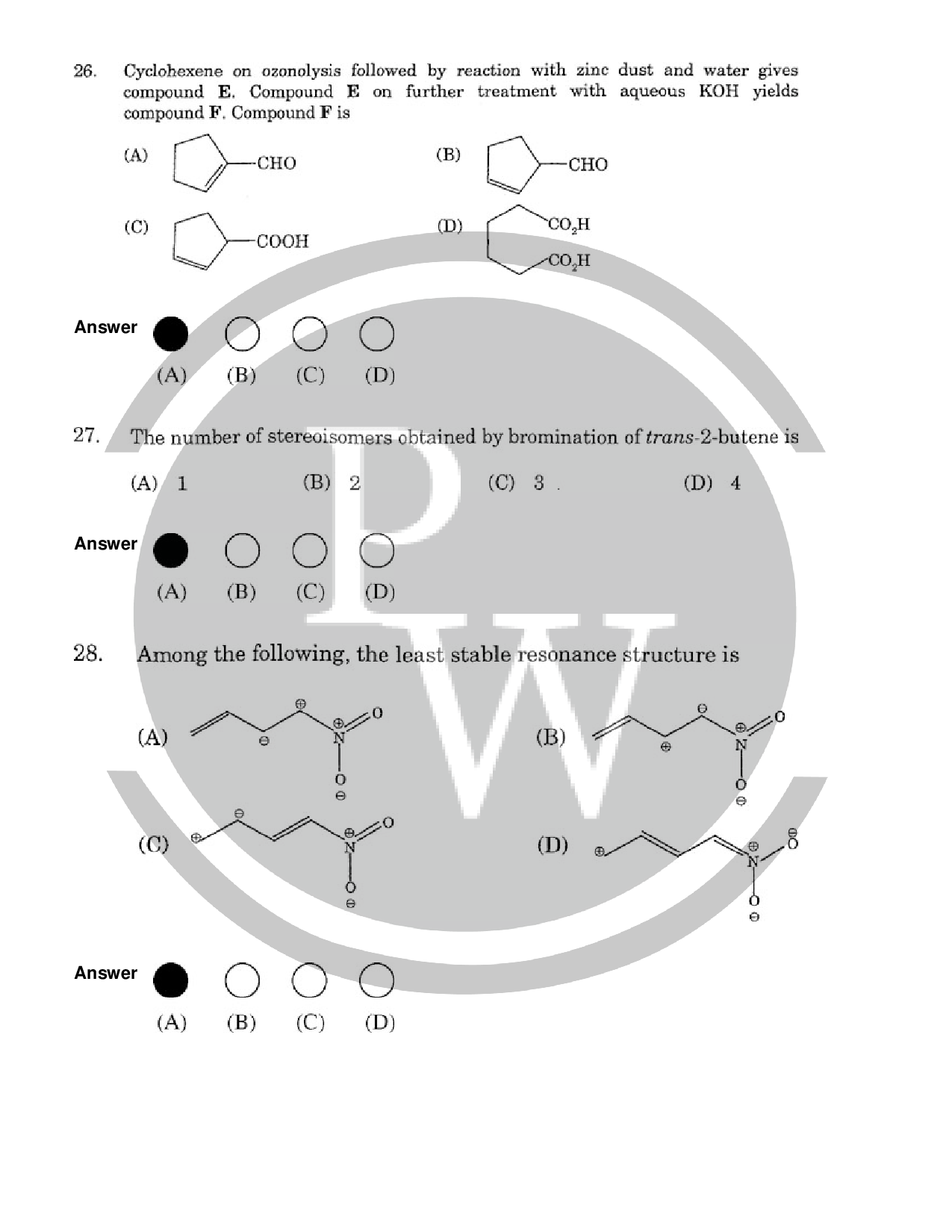 JEE Advance Question paper- 2007 Paper-2 With Answer Key |PW