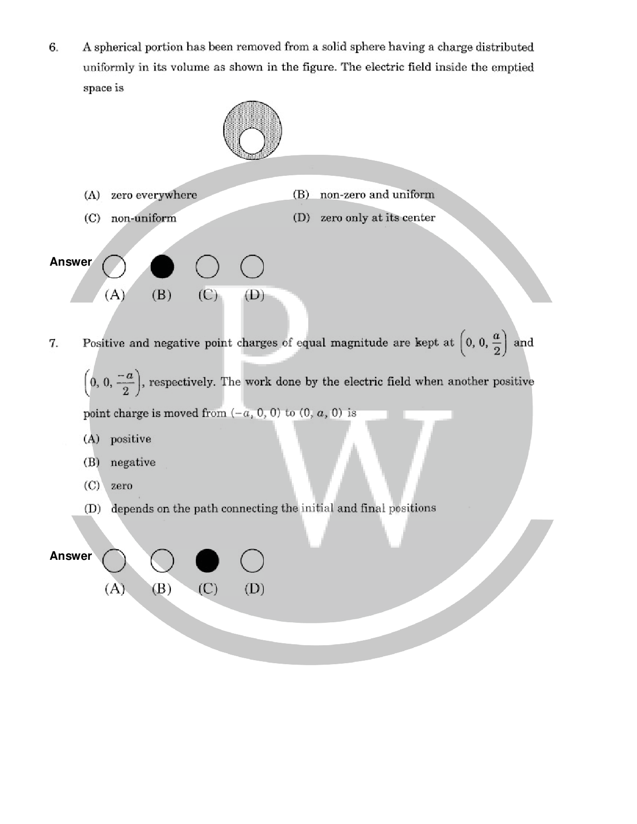 JEE Advance Question paper- 2007 Paper-2 With Answer Key |PW