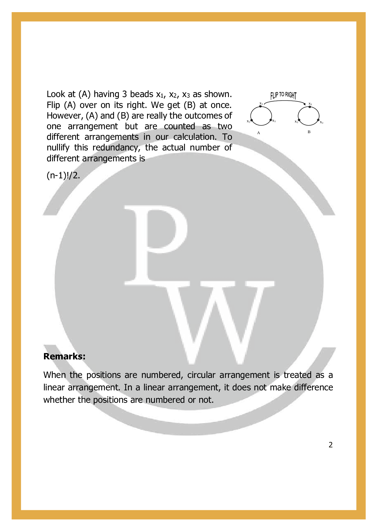 Types definition and application of circular arrangements