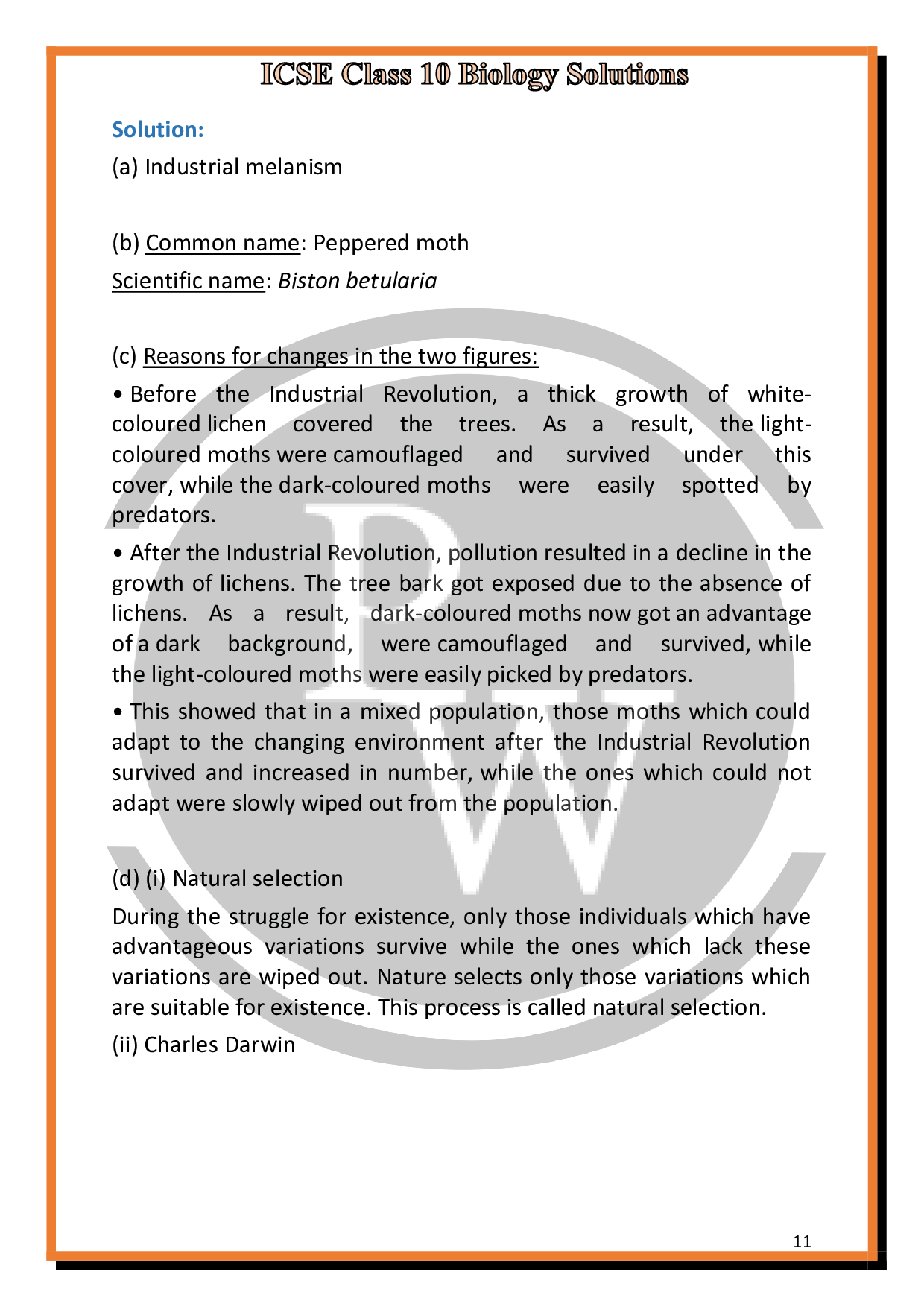 ICSE Class 10 Biology Solutions For Chapter-14 Human Evolution | PW