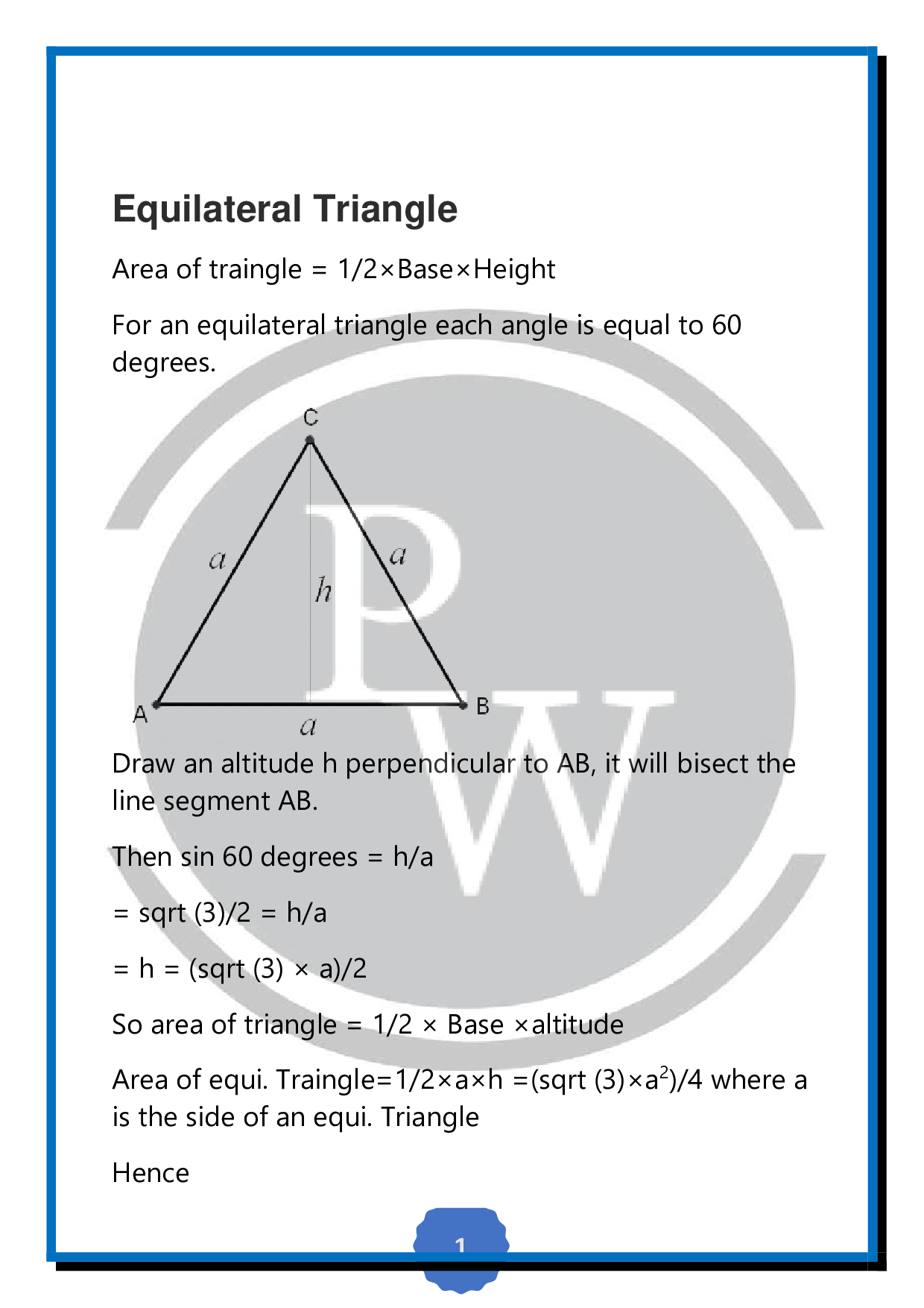 What Is The Formula Of Equilateral Triangles Area Physics Wallah what-is-the-formula-of-equilateral-triangles-area-physics-wallah