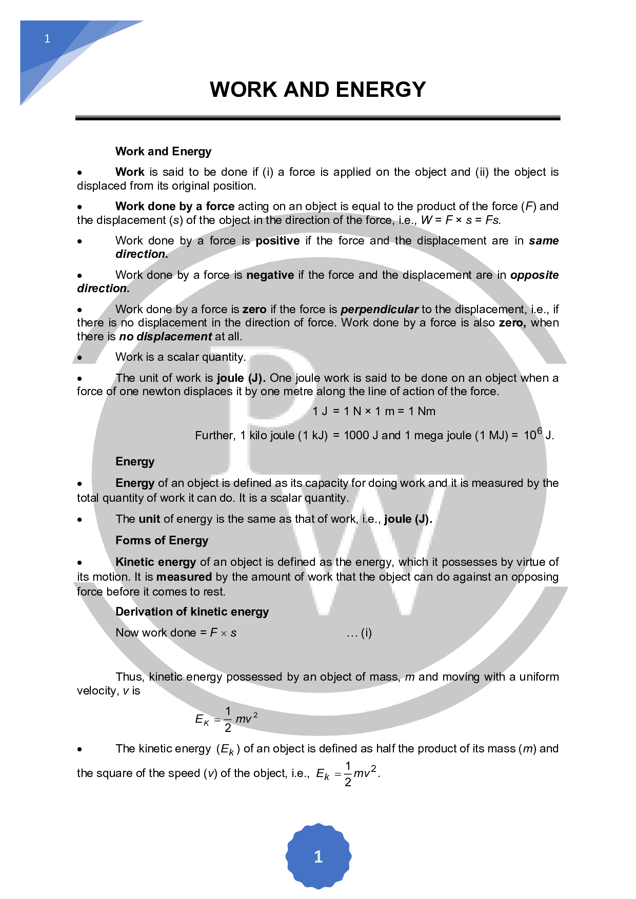 Formula For Class 9 Work And Energy Physics Wallah Formula For Class 9 Work And Energy Physics Wallah