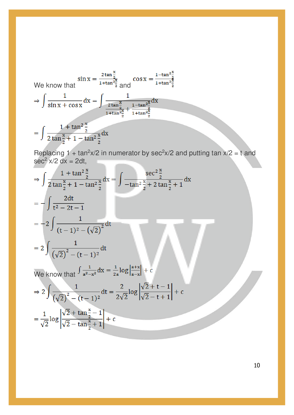 Solutions for class 12 maths chapter-19 Exercise-19W RD Sharma