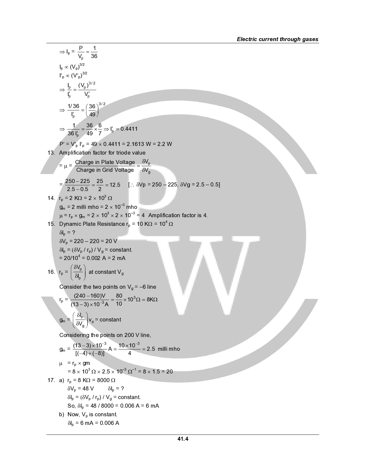 HC Verma Class 12 Physics Part-2 Solutions for Chapter 41 | PW