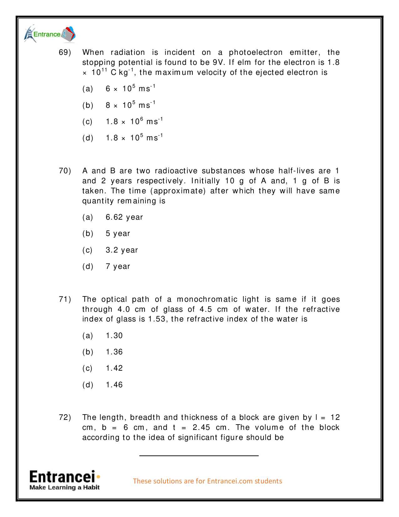 Previous Year BITSAT Question Paper-2007 With Answer Key | PW