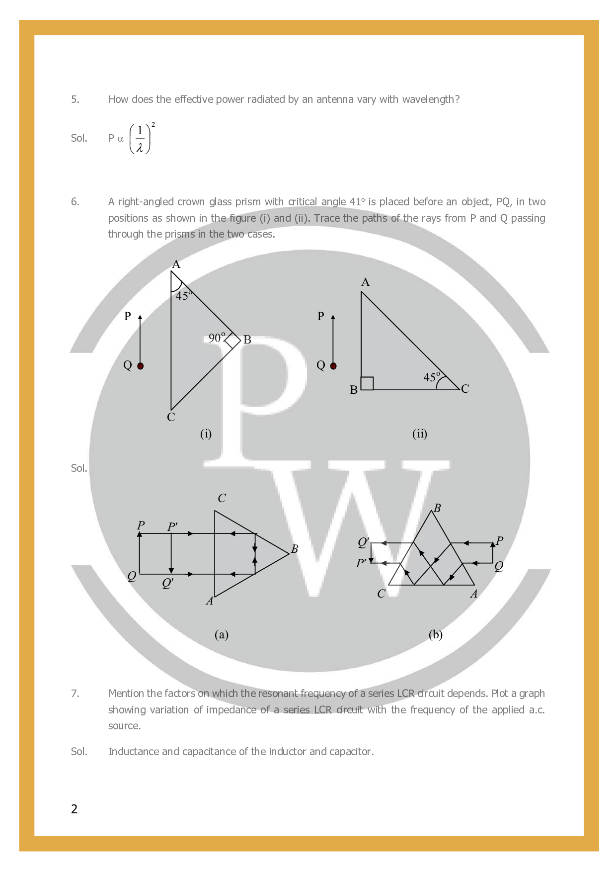 CBSE Physics Sample Paper-2 | Physics Wallah