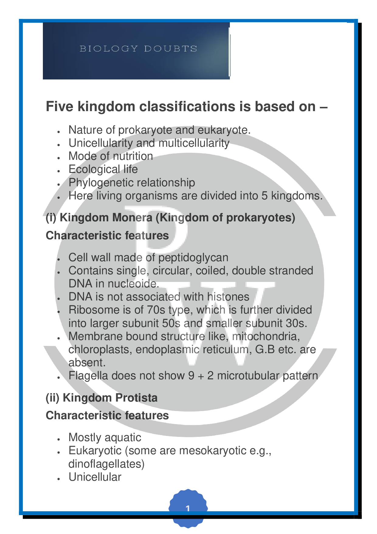 Who proposed five kingdom classification? |Physics Wallah