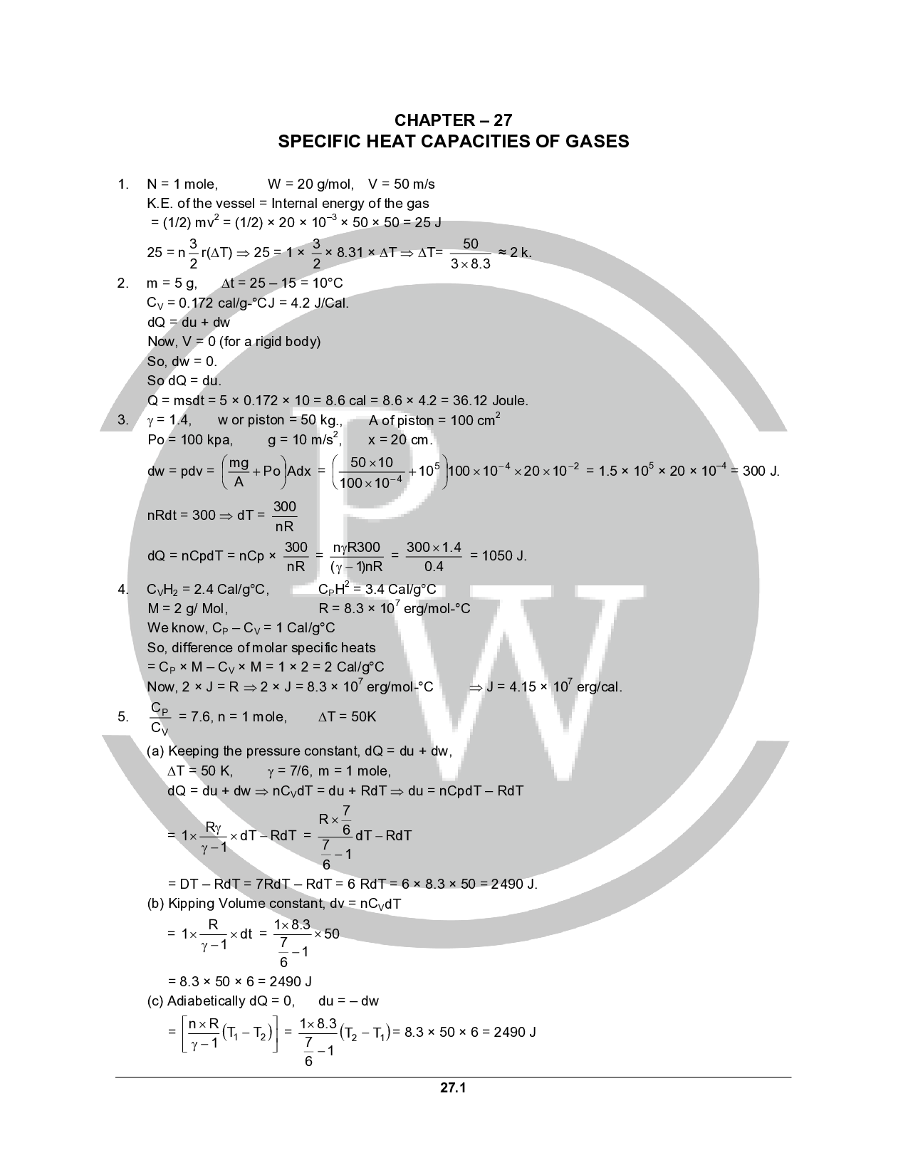 HC Verma Class 12 Physics Part-2 Solutions for Chapter 27 |PW