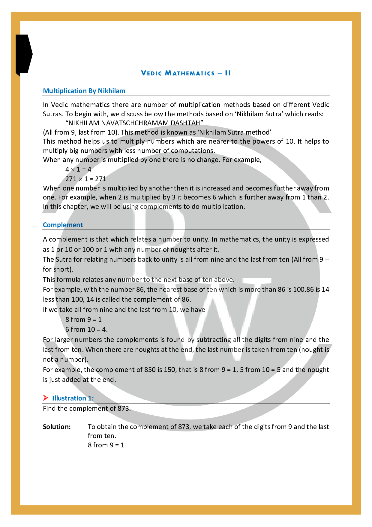 Vedic Maths Tips & Trick for-Multiplication By Nikhilam