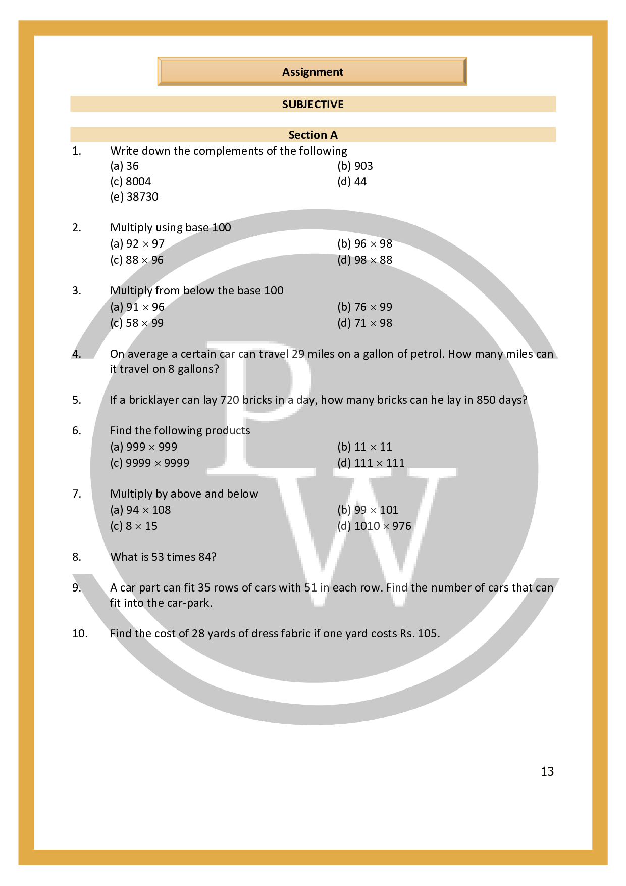 Vedic Maths Tips & Trick for-Multiplication By Nikhilam