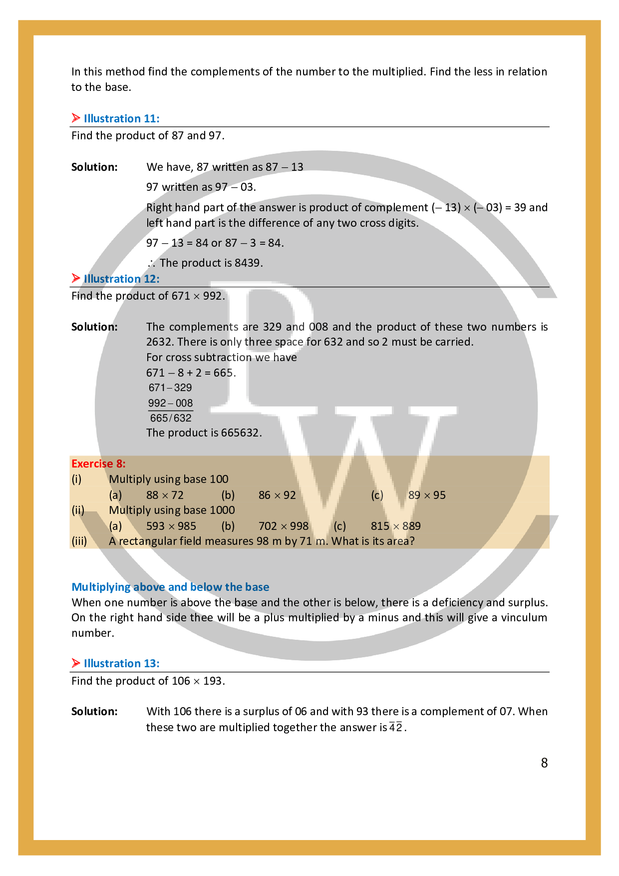 Vedic Maths Tips & Trick for-Multiplication By Nikhilam