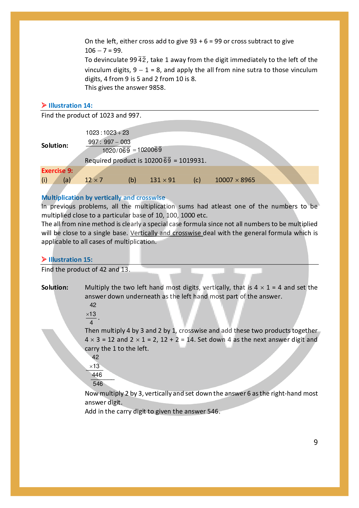 Vedic Maths Tips & Trick for-Multiplication By Nikhilam