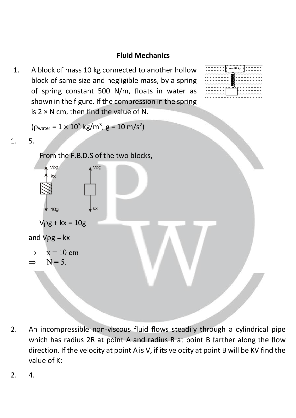 Fluid Mechanics for JEE Physics