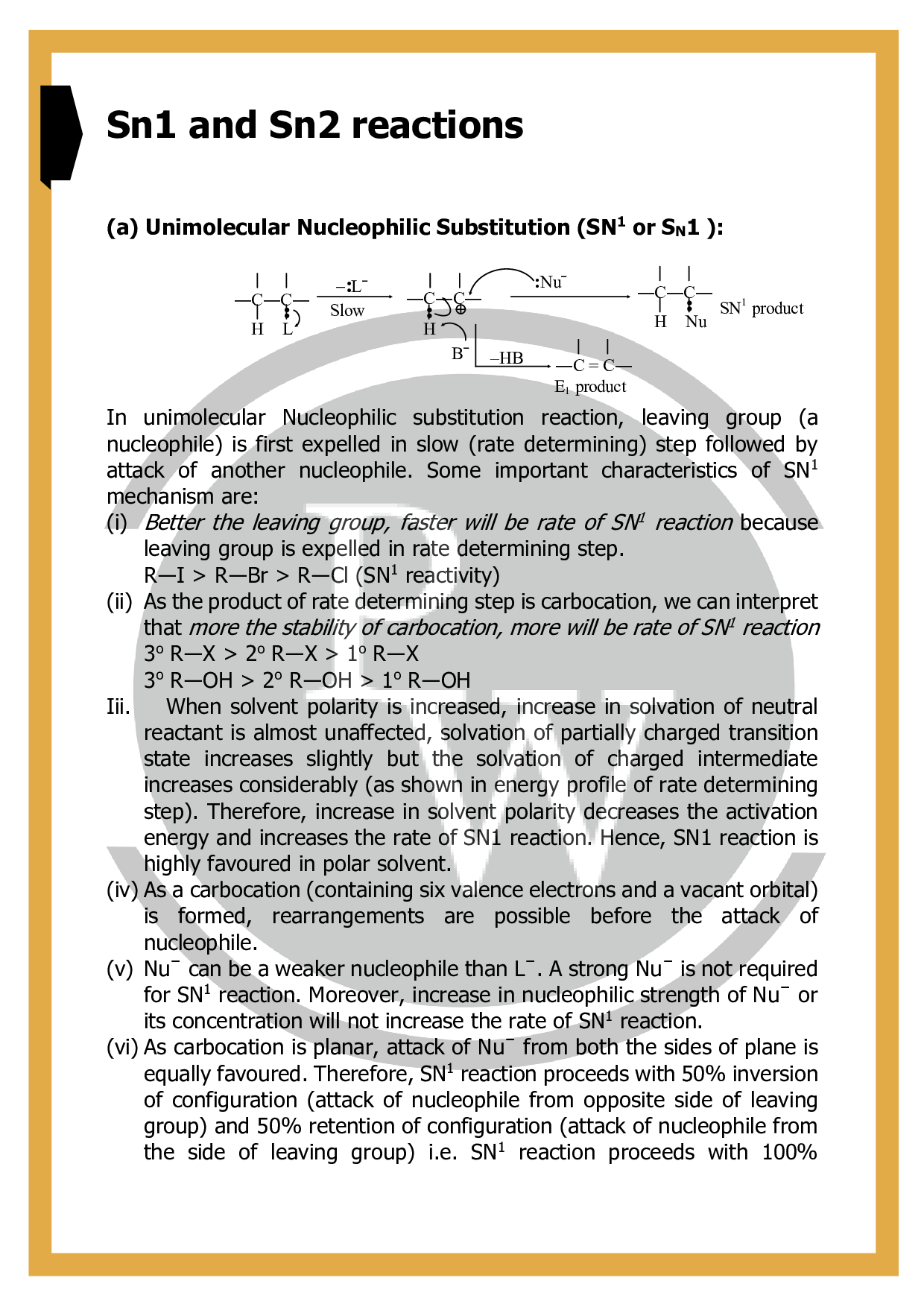 SN1 & SN2 Reaction Mechanism | Physics Wallah