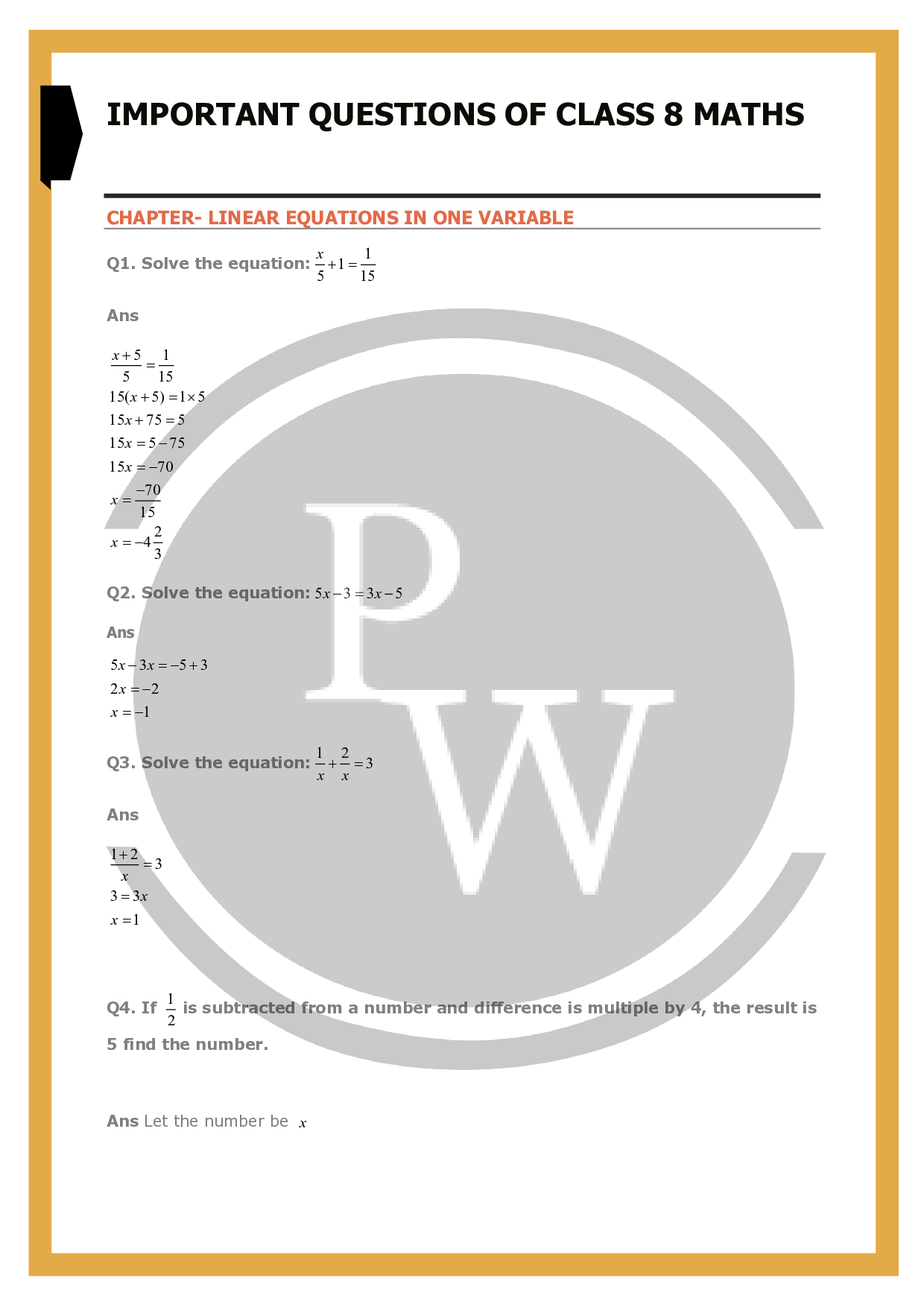 important-question-for-linear-equations-in-one-variable-pw