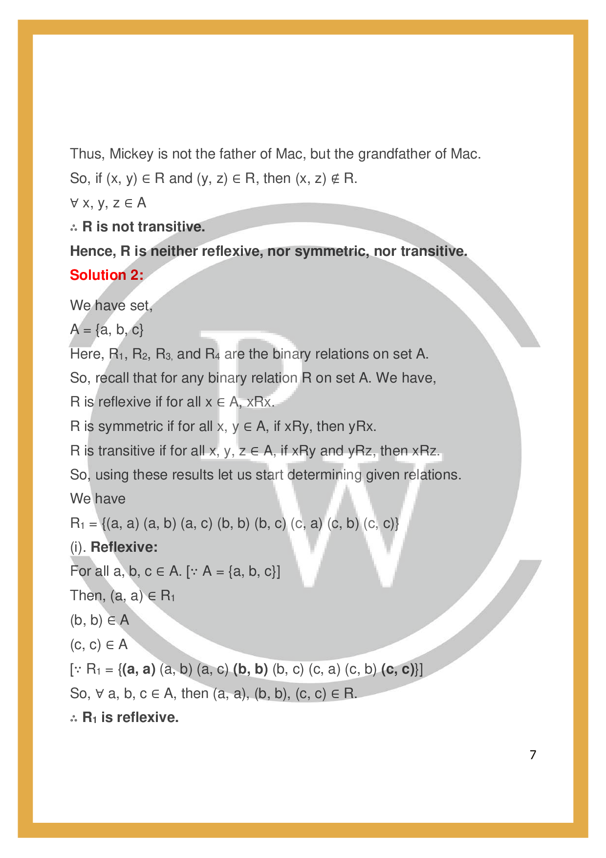 solutions for class 12 maths chapter-1 Exercise-1A RD Sharma | PW