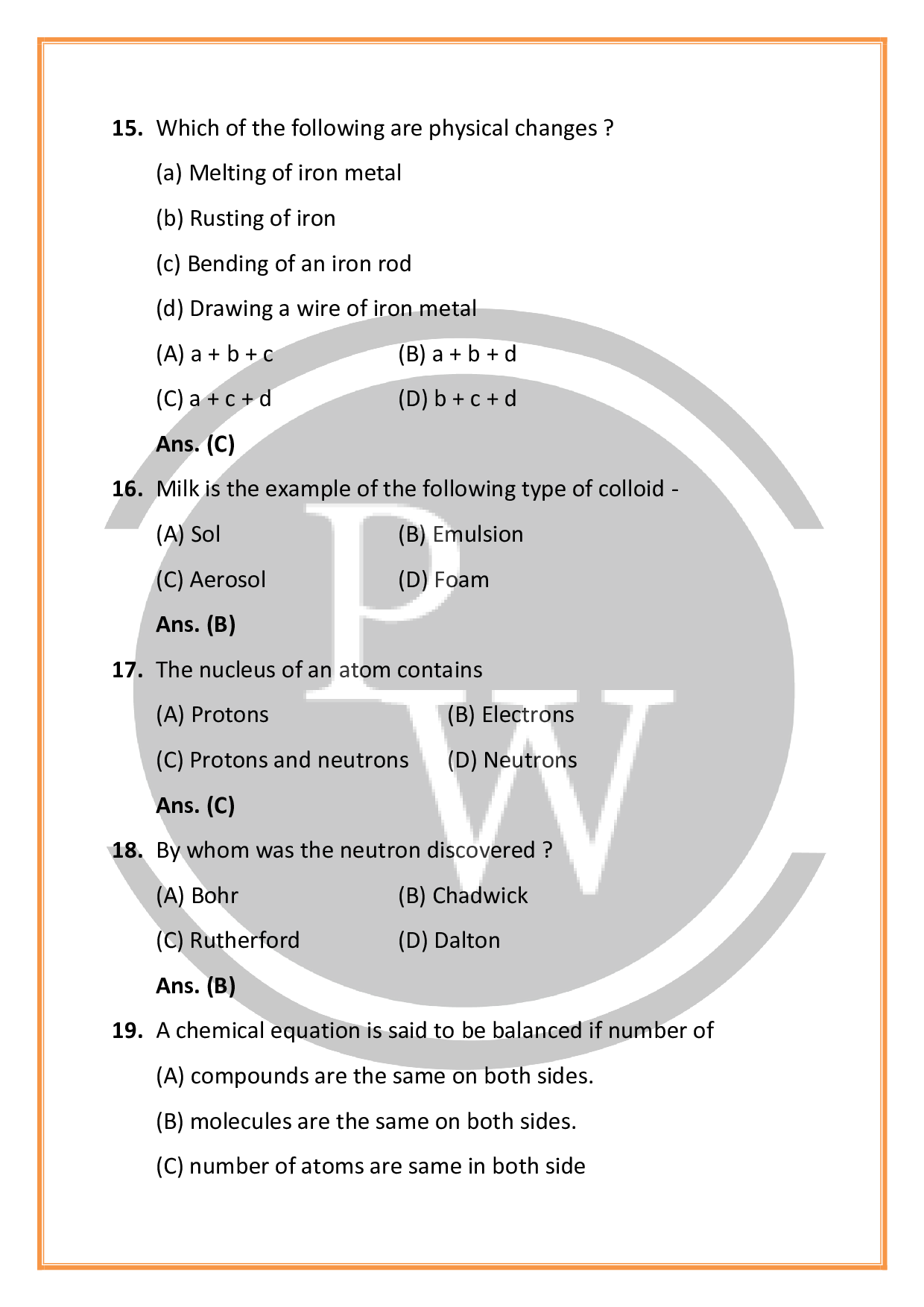 NTSE MP SAT Question Papers 2020-21| Physics wallah