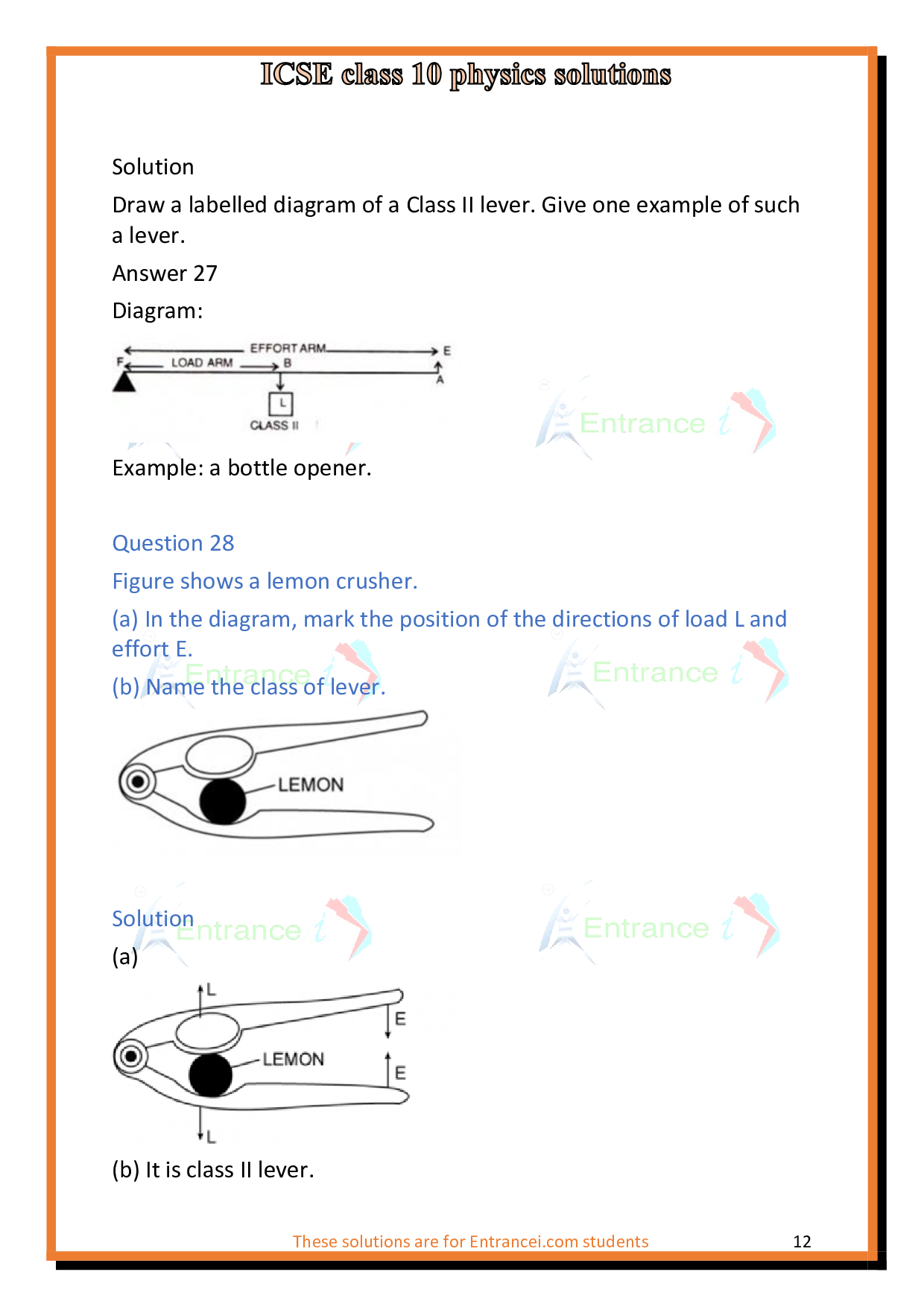 Chapter –3 Machines for ICSE class 10 Physics | Physics Wallah