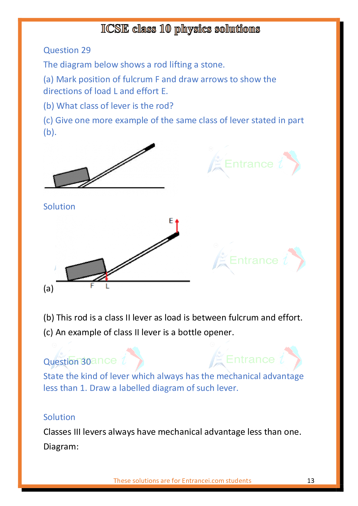 Chapter –3 Machines for ICSE class 10 Physics | Physics Wallah