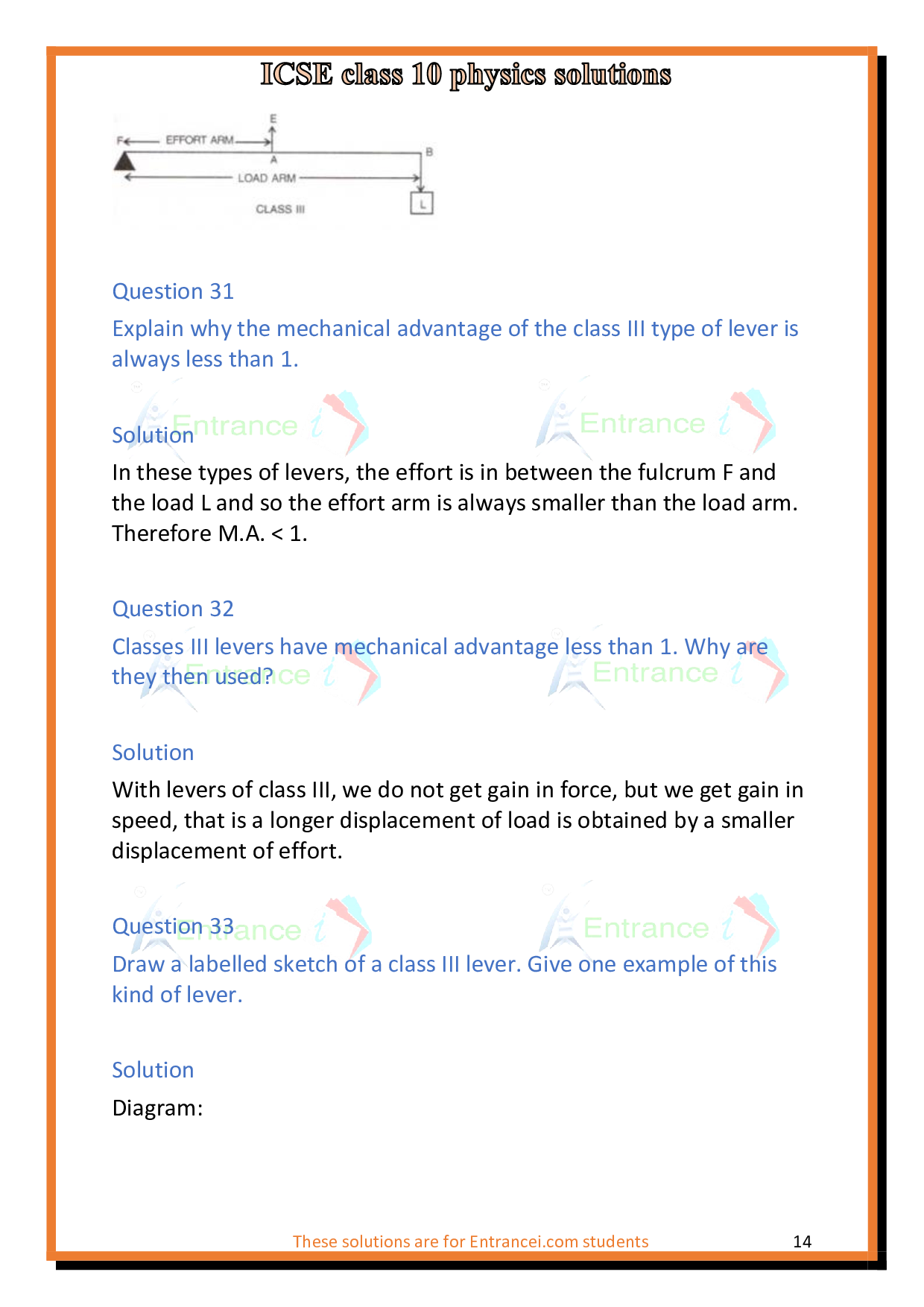 Chapter –3 Machines for ICSE class 10 Physics | Physics Wallah