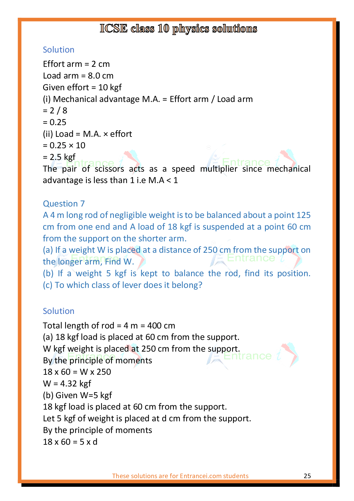 Chapter –3 Machines for ICSE class 10 Physics | Physics Wallah