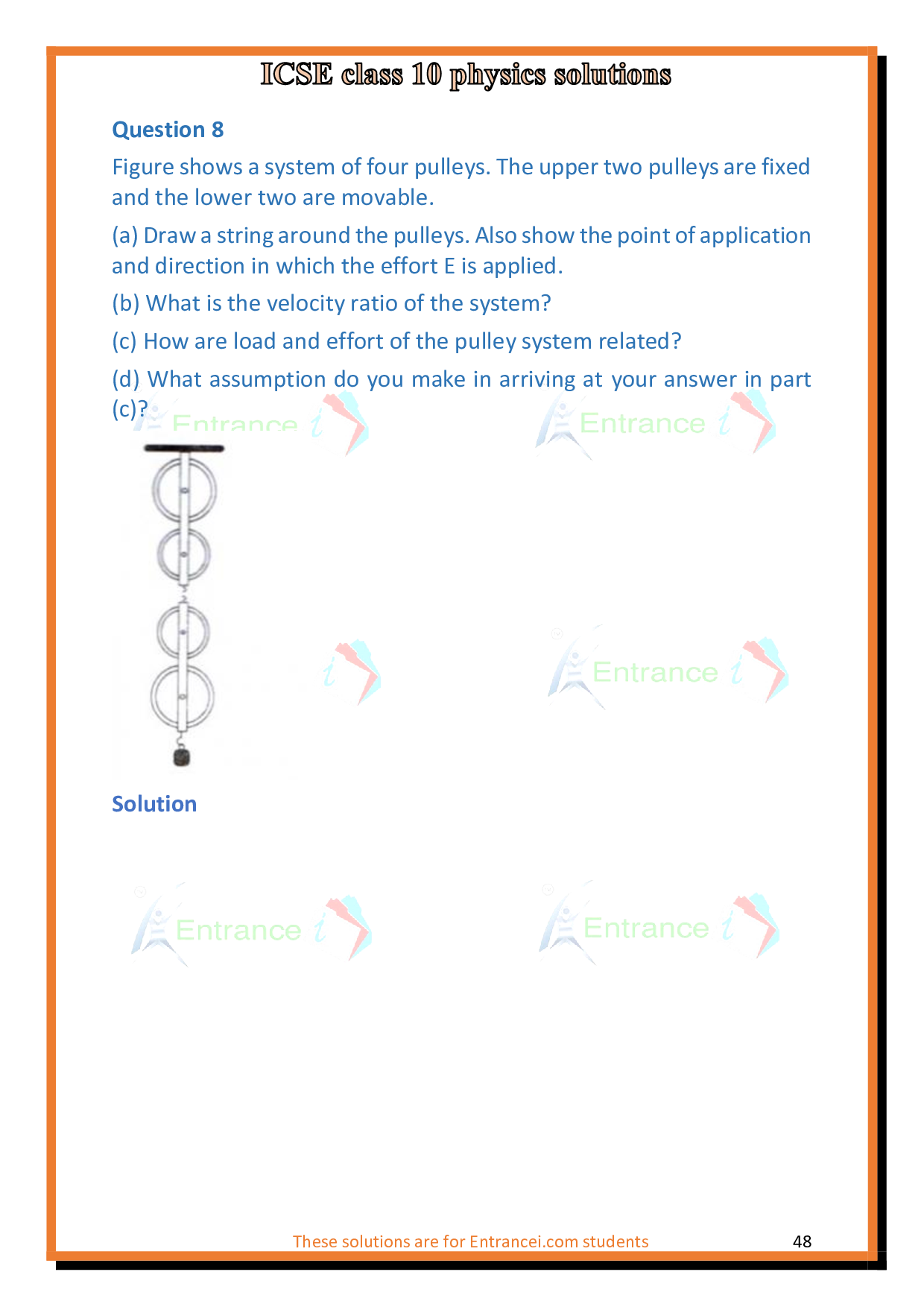 Chapter –3 Machines for ICSE class 10 Physics | Physics Wallah