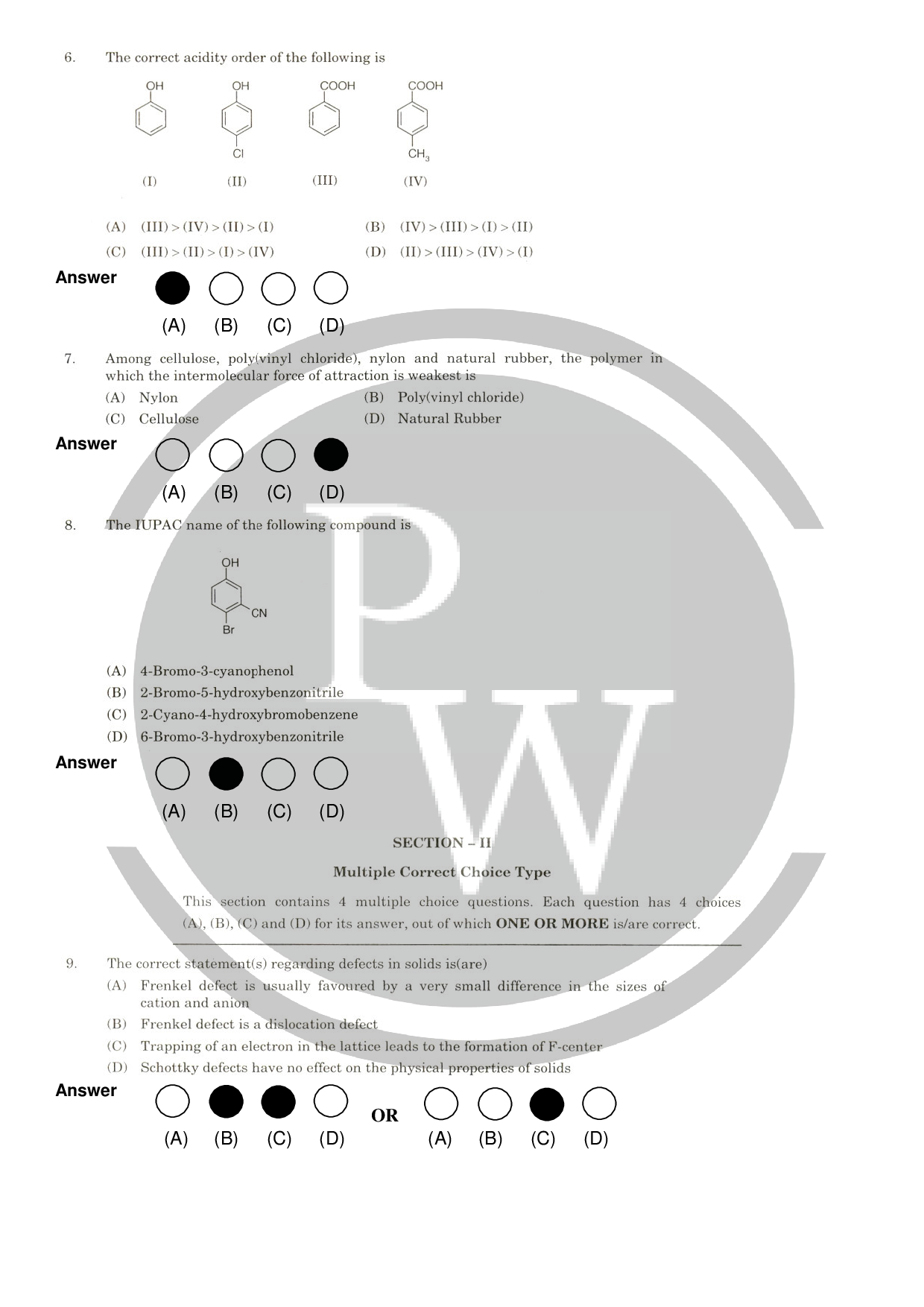 JEE Advance Question paper- 2009 Paper-1 With Answer Key | PW