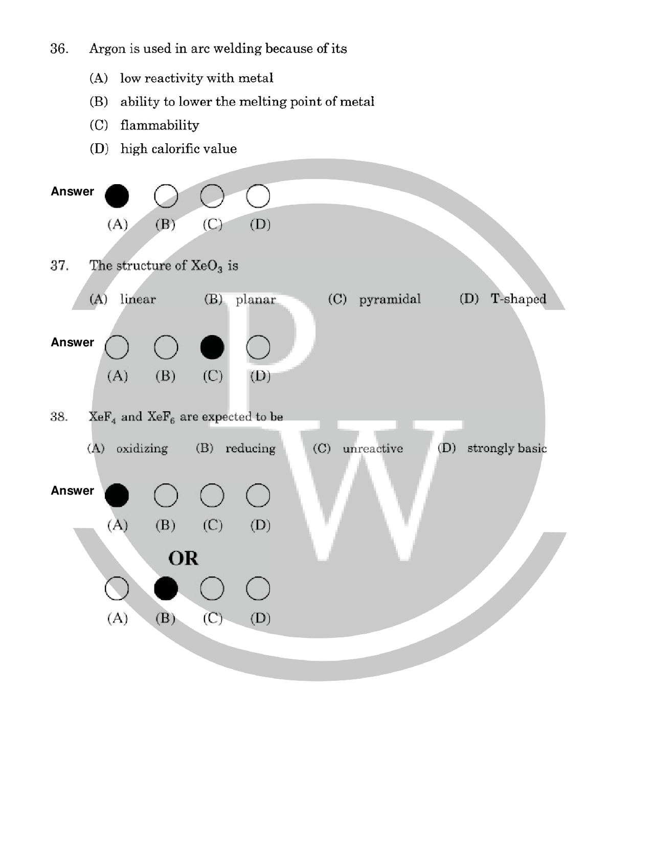 JEE Advance Question paper- 2007 Paper-1 With Answer Key | PW