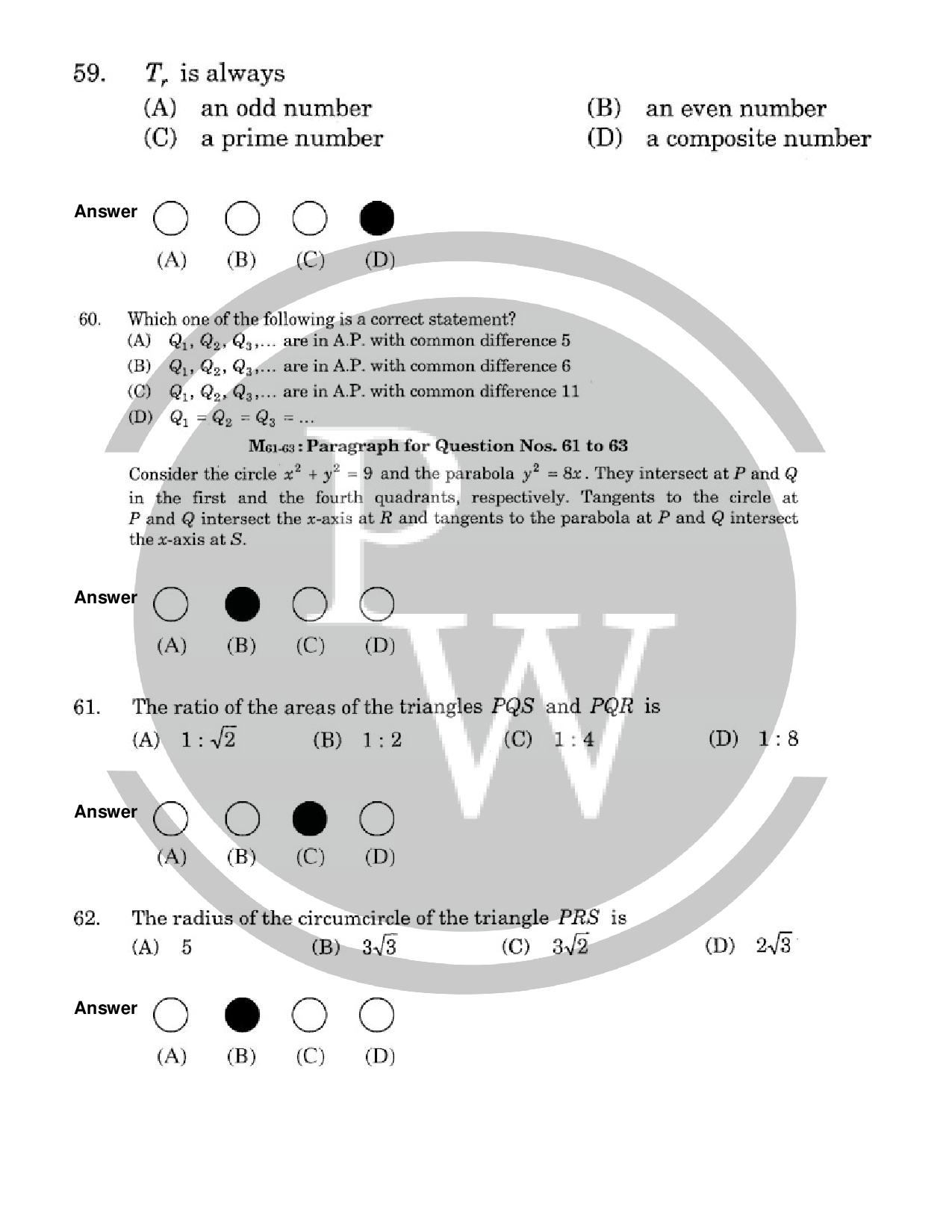 JEE Advance Question paper- 2007 Paper-1 With Answer Key | PW
