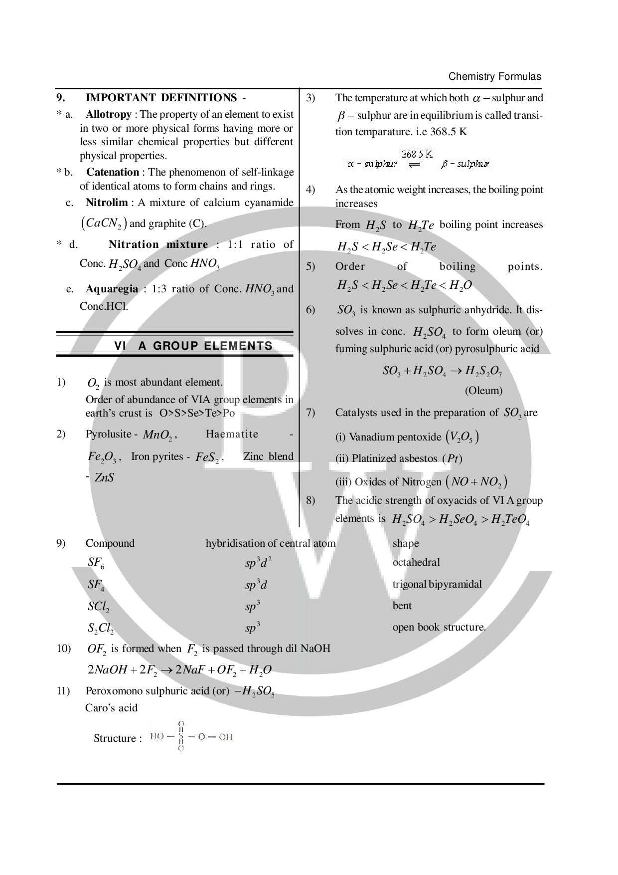Class 12 chapter- P-block Chemistry formula | PW