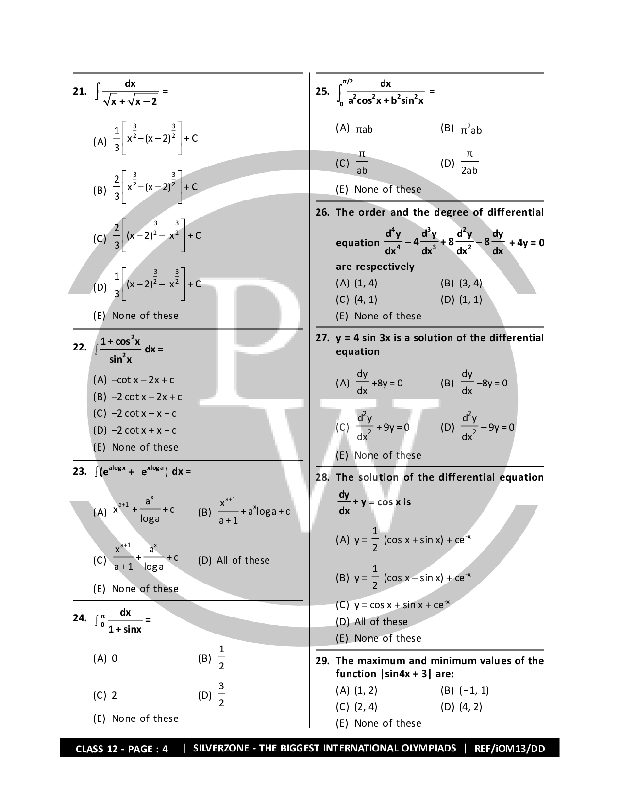 International Olympiad of Mathematics(IOM) 2013 Question paper for ...