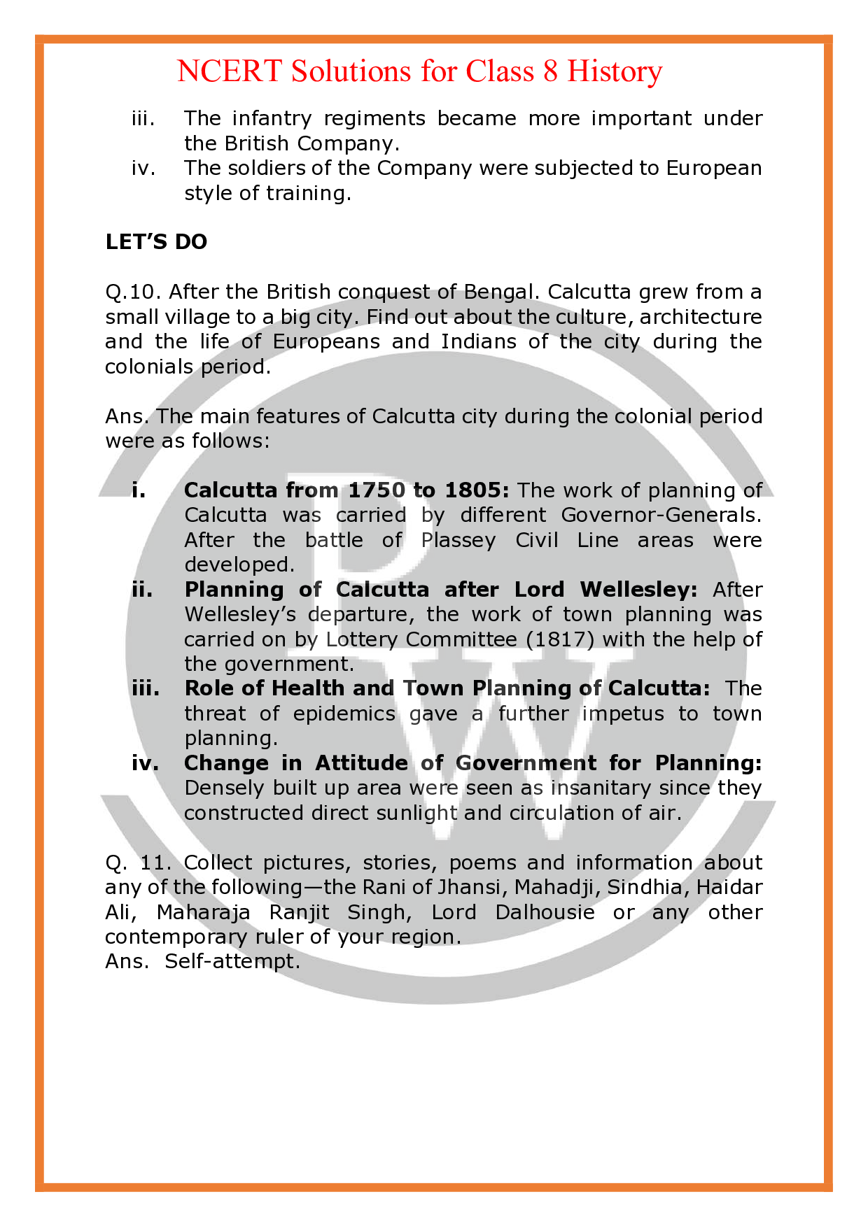 NCERT Solutions for class 8 History Chapter 2 - From Trade to Territory ...