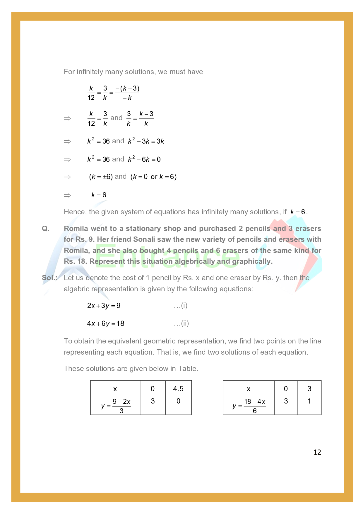 Important Questions Pair Of Linear Equations In Two Variables important-questions-pair-of-linear-equations-in-two-variables
