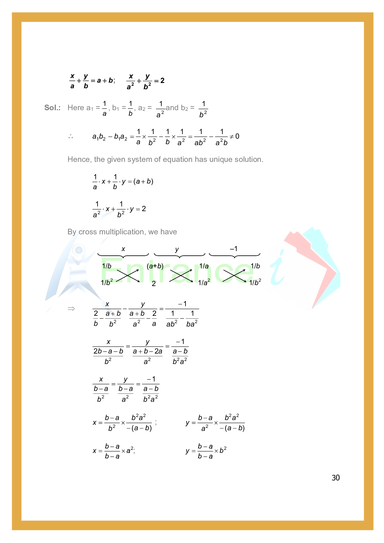 Important Questions Pair Of Linear Equations In Two Variables