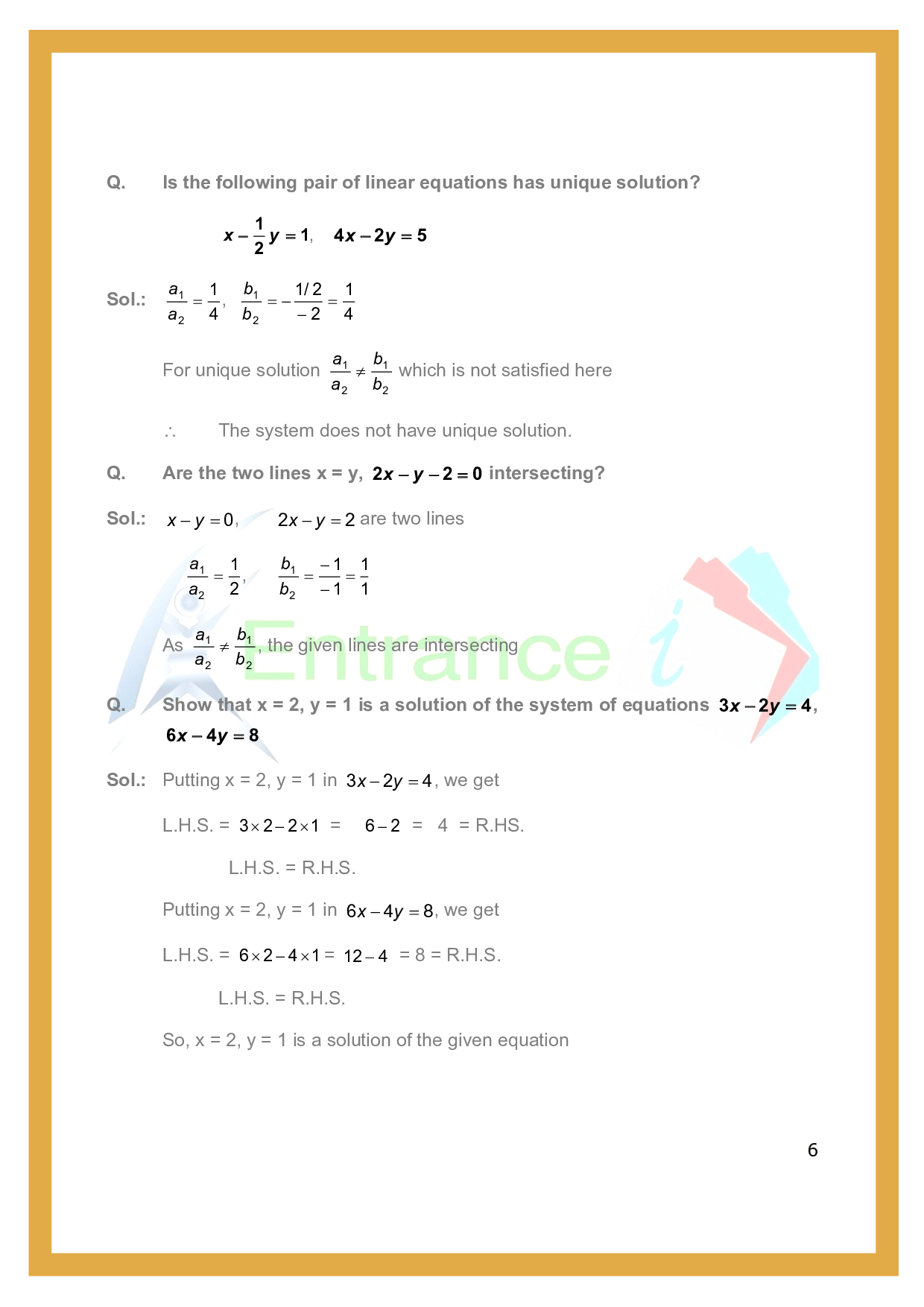 Important Questions Pair Of Linear Equations In Two Variables important-questions-pair-of-linear-equations-in-two-variables