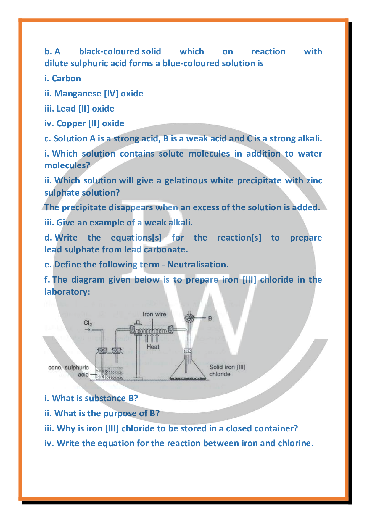 ICSE Class 10 Chemistry Solutions for Chapter 3 Acids, Bases and Salts | PW
