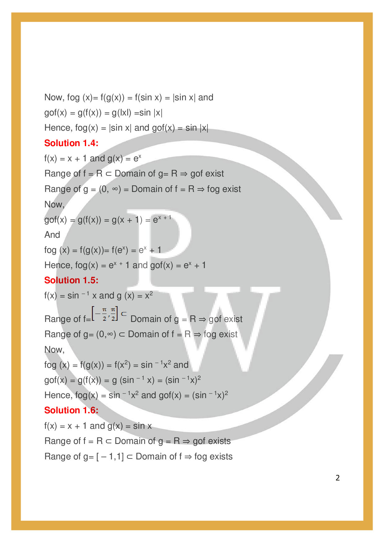 Solutions for class 12 maths chapter-2 Exercise-2C RD Sharma | PW