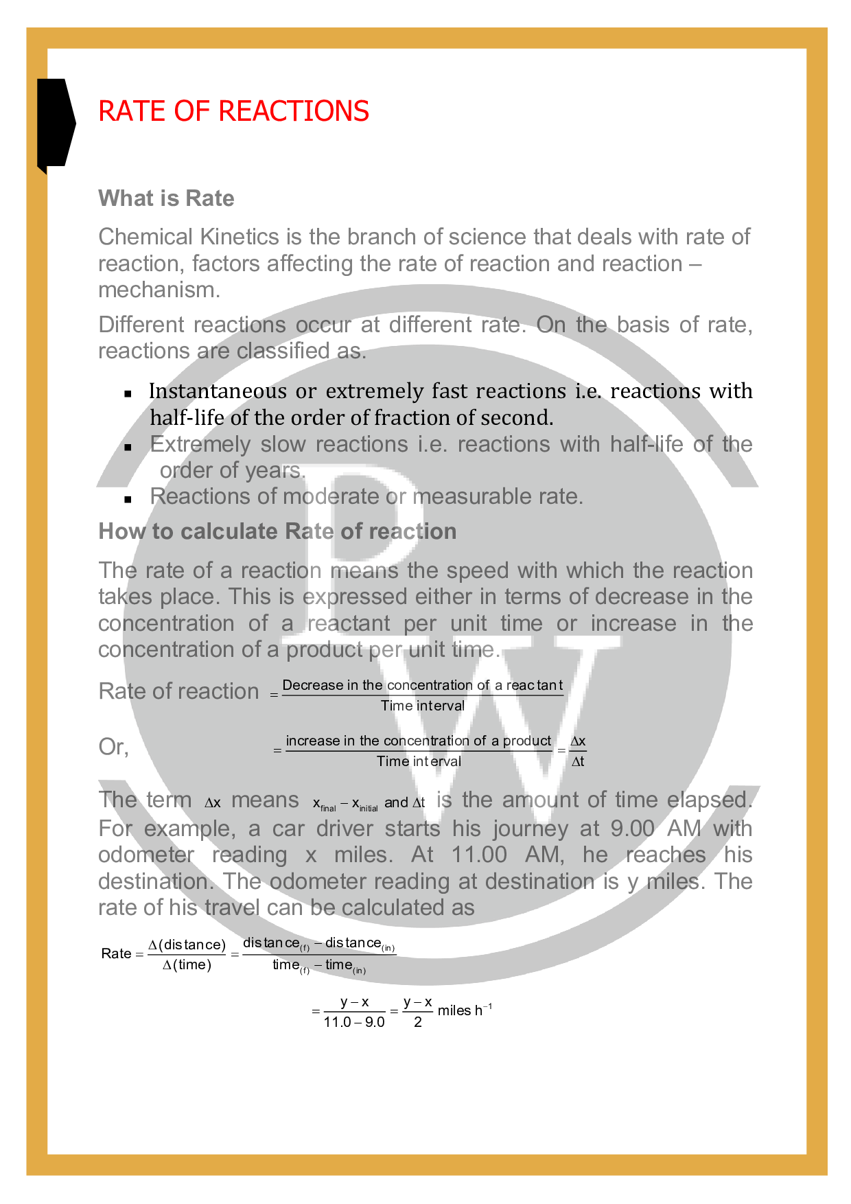 Rate of Reactions and its types | Physics Wallah