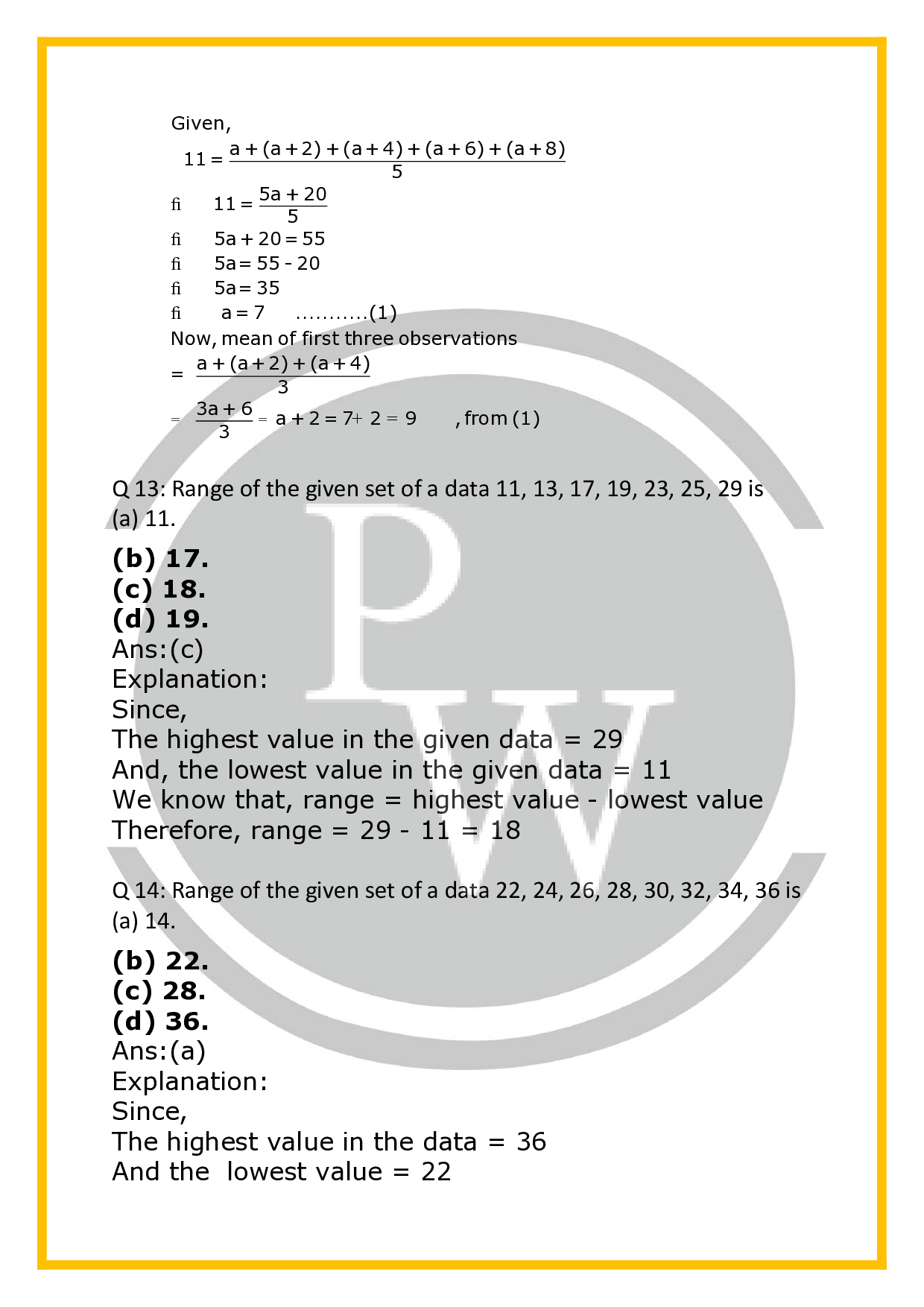 CBSE Class 7 Maths worksheet for Data Handling | PW