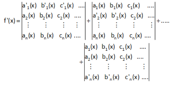 Formula of Differentiation of Determinant | Physics Wallah