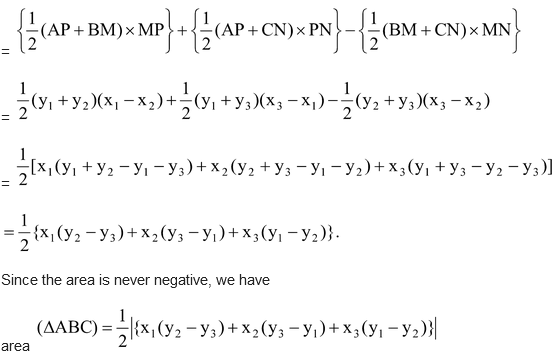 Area Of A Triangle-Coordinate Geometry