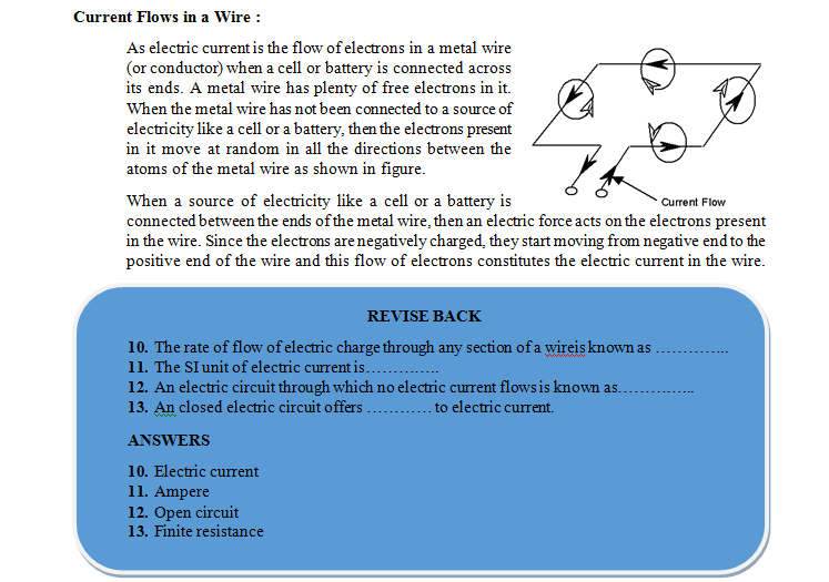 Class 7 science|Electric Currents and Circuits|Notes On Electric Circuit