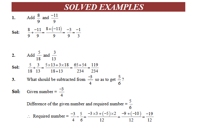 Addition & Subtraction Of Rational Numbers | Physics Wallah